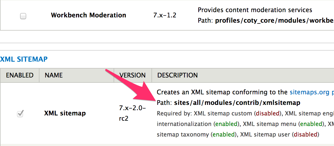 Module Path List 