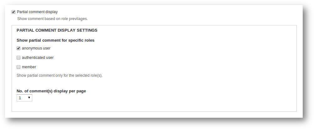 Partial Comment Display | Drupal.org
