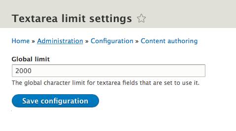 Textarea Limit | Drupal.org