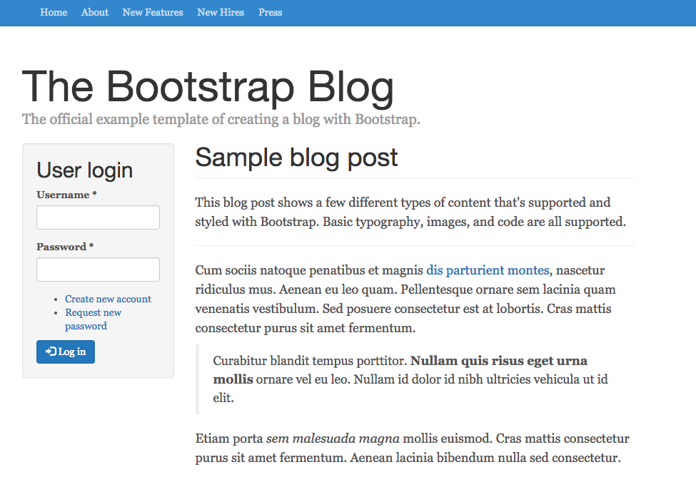 Bootstrap Blog | Drupal.org