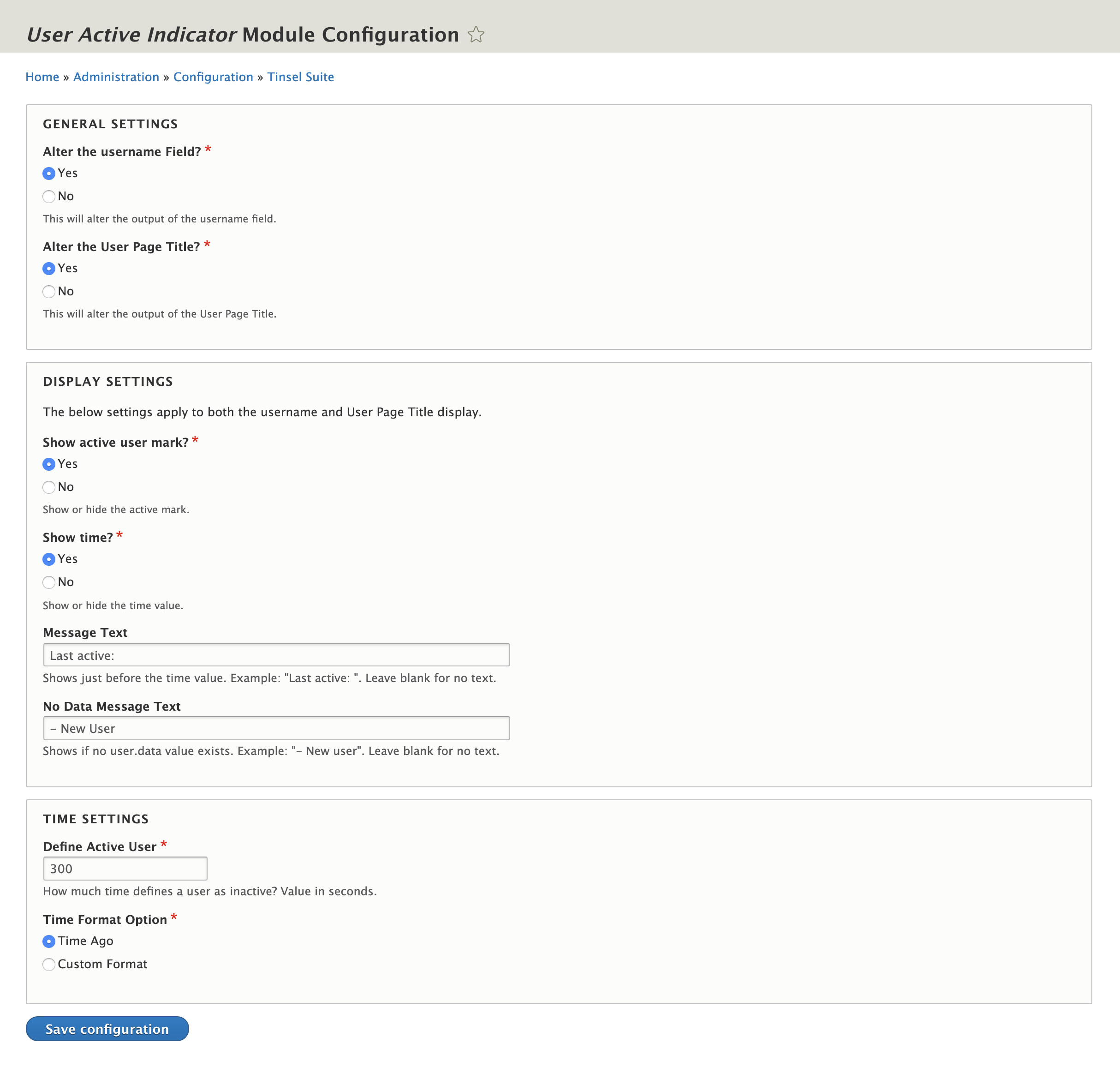 User Active Indicator | Drupal.org