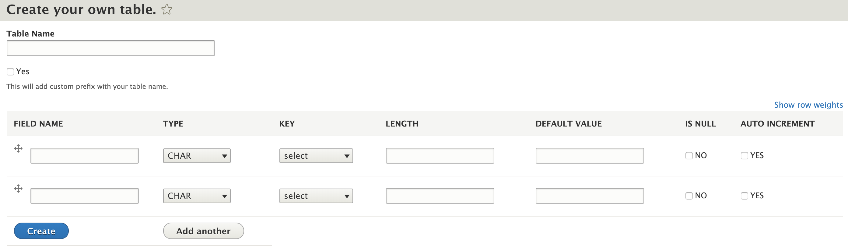 More Tables | Drupal.org