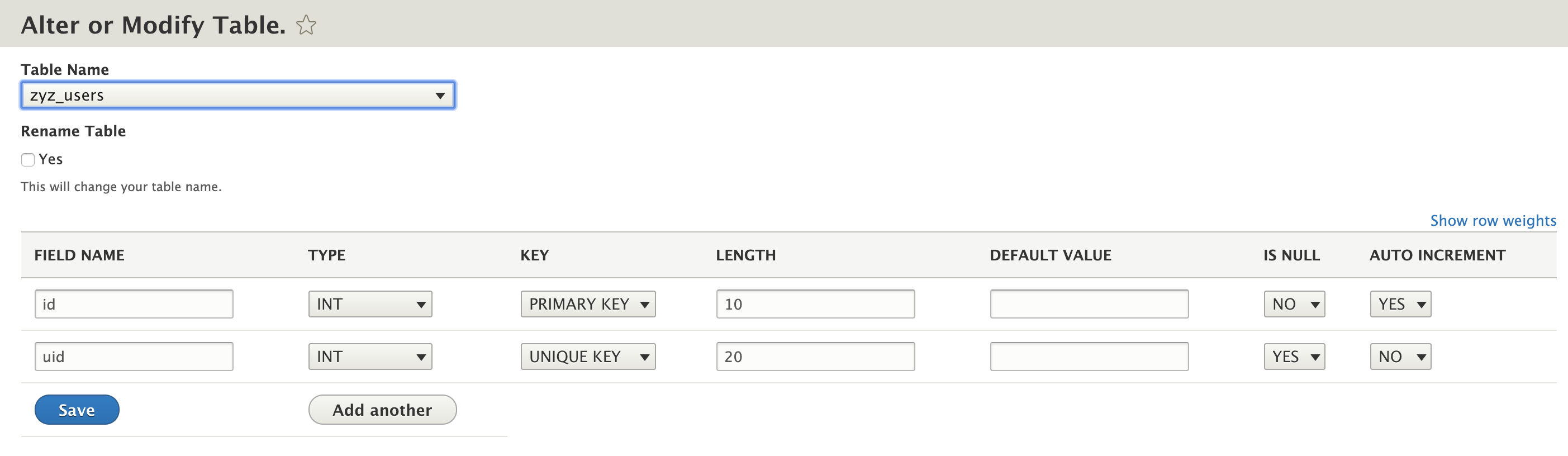 More Tables | Drupal.org