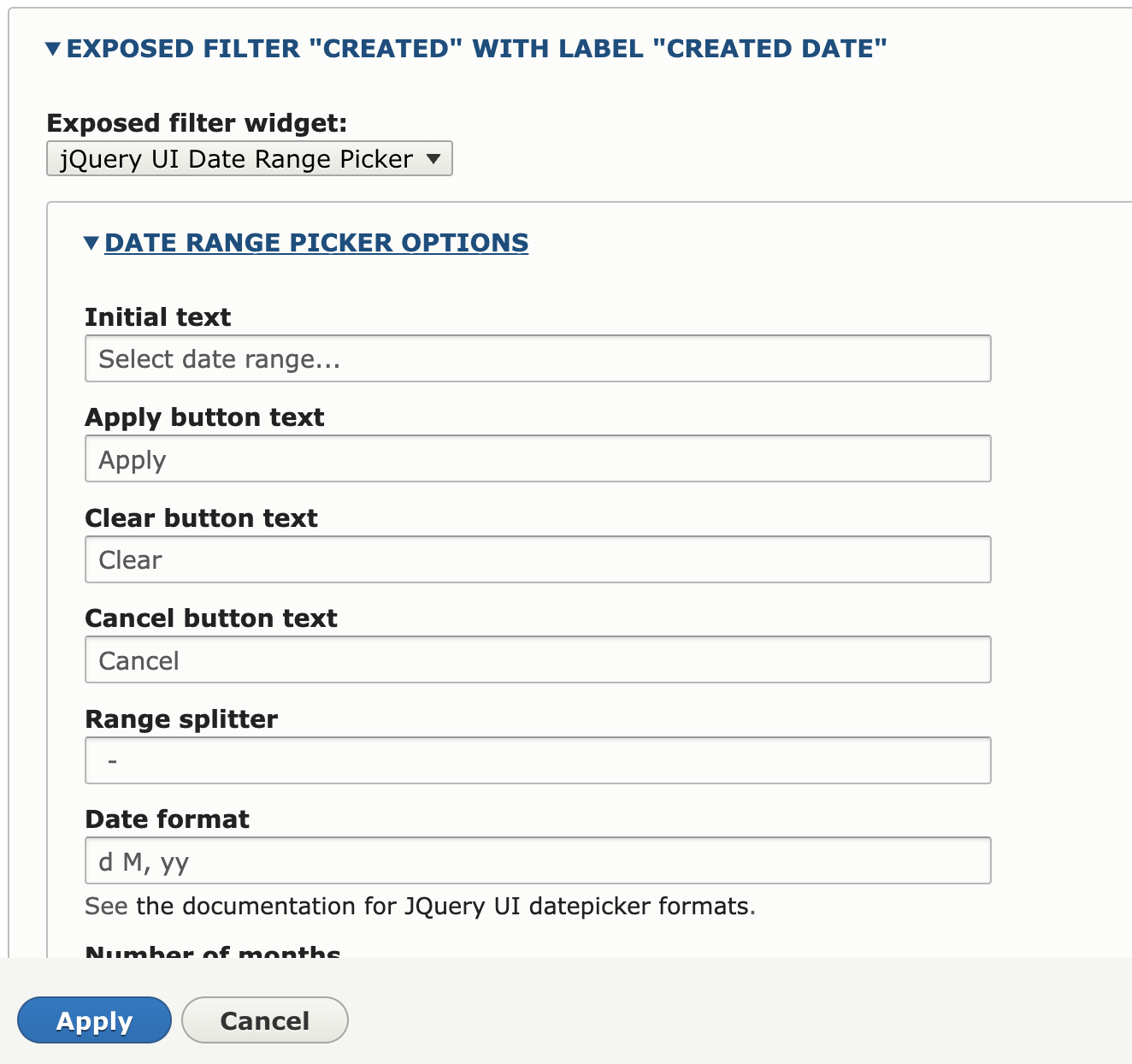 jQuery UI DateRangePicker Widget | Drupal.org