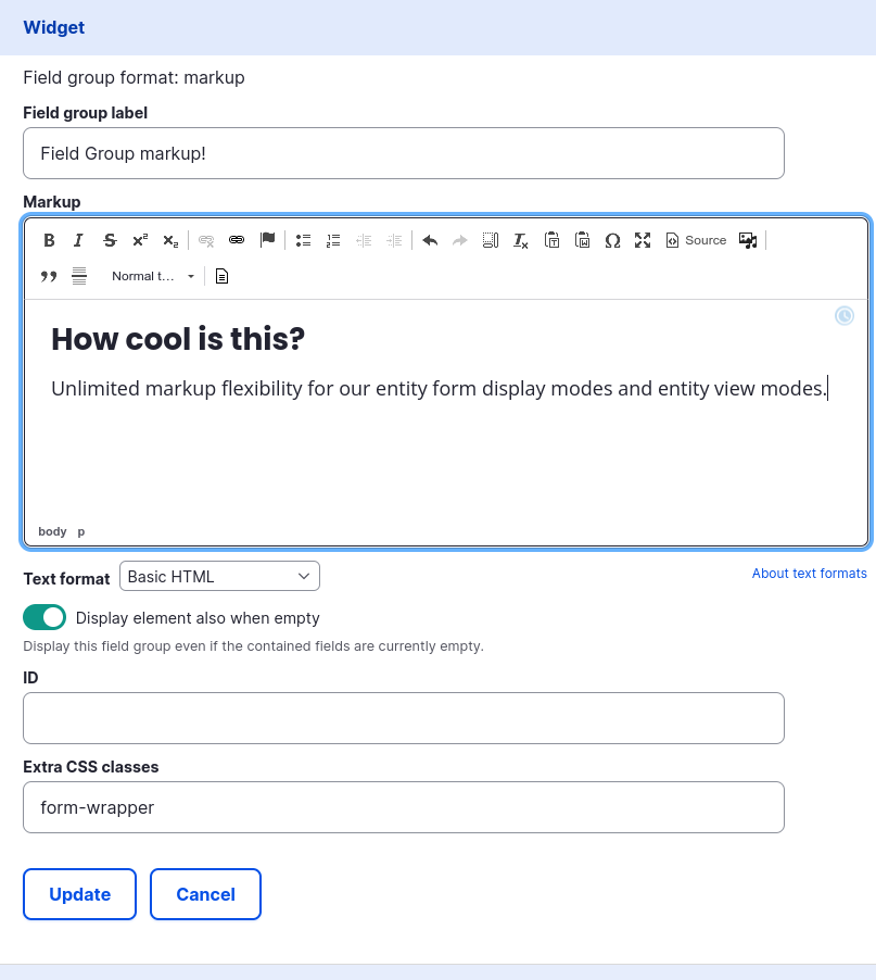 Field Group Markup | Drupal.org