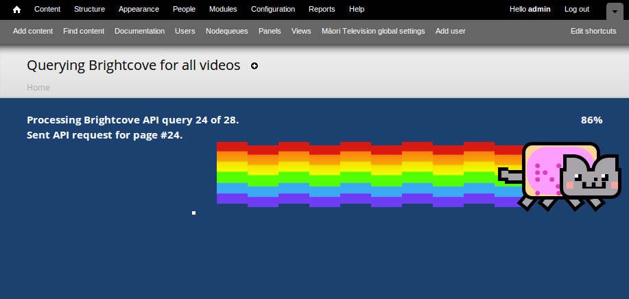 Nyan cat progress bar | Drupal.org Nyan cat progress bar | Drupal.org