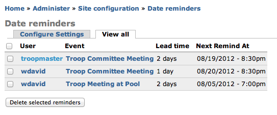 Date Reminder | Drupal.org