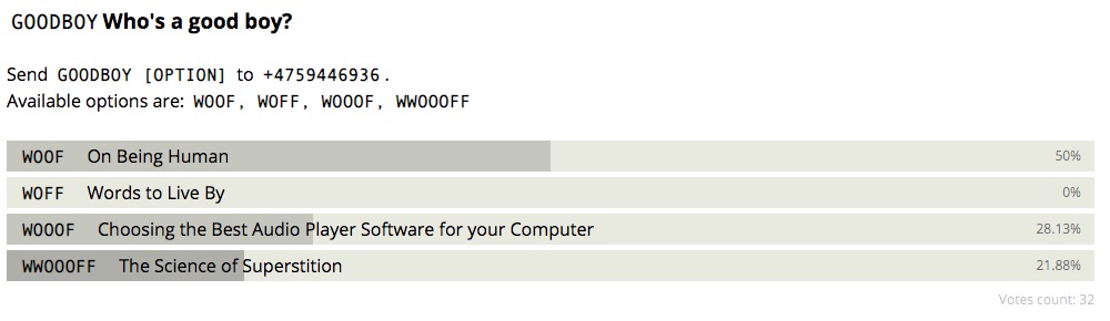 Twilio SMS Poll | Drupal.org