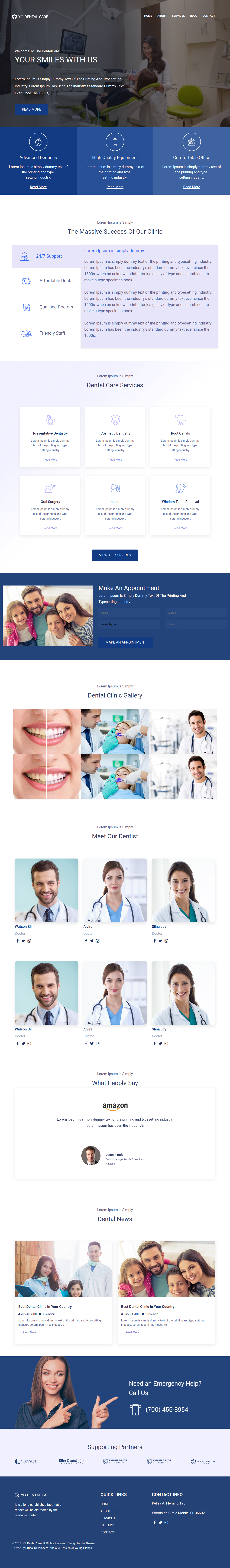 YG Dentalcare | Bootstrap based Drupal 10 theme | Drupal.org
