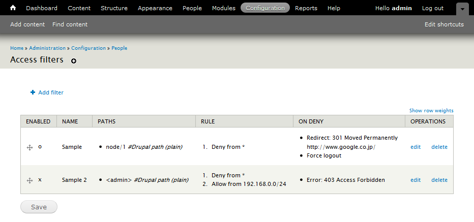 Access Filter | Drupal.org