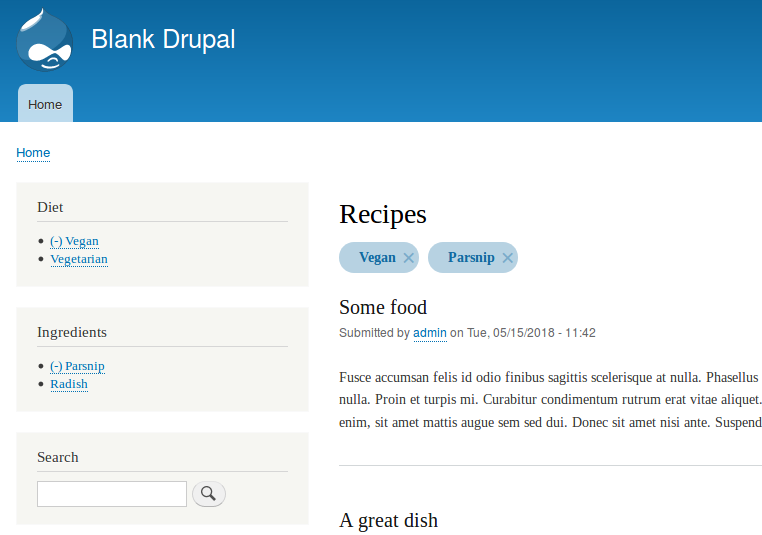 Active Facet Pills | Drupal.org