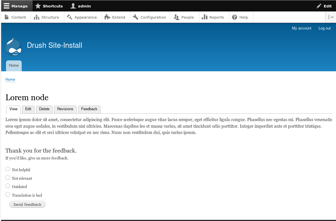 Advanced Content Feedback (aka admin_feedback) | Drupal.org