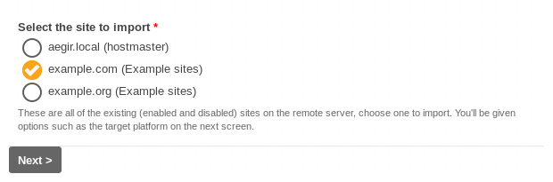 Aegir Hosting Remote Import | Drupal.org
