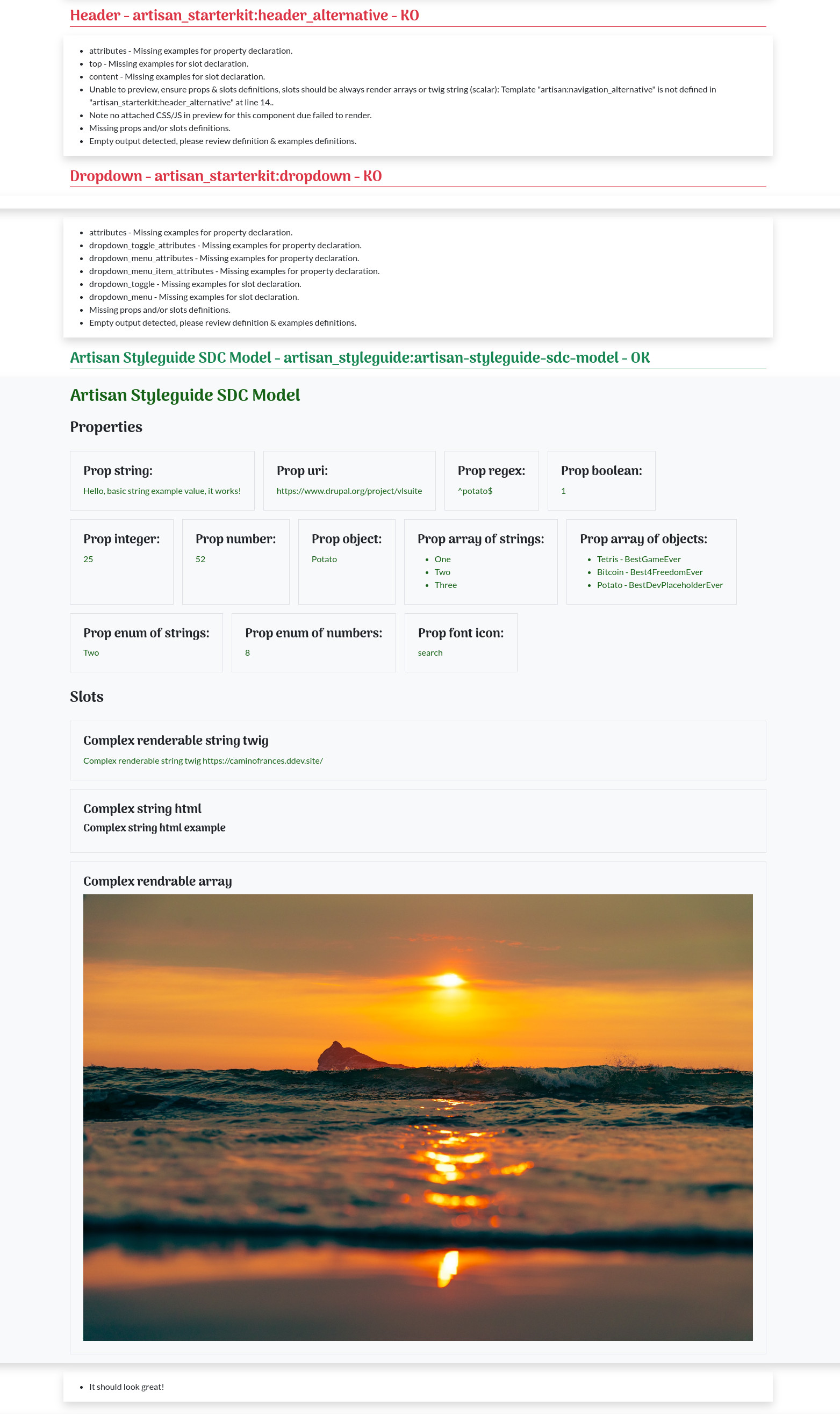 Artisan Styleguide | Drupal.org