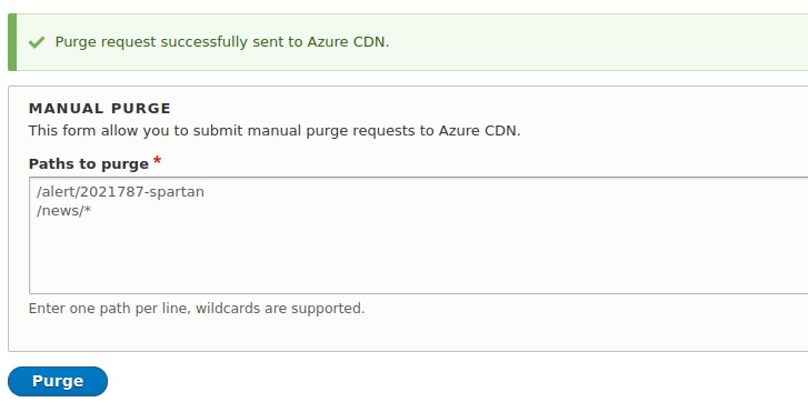 Azure CDN Purge | Drupal.org