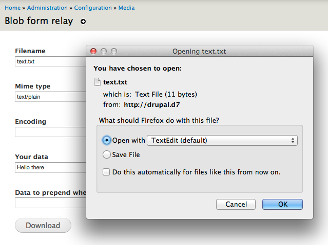 Blob Relay | Drupal.org