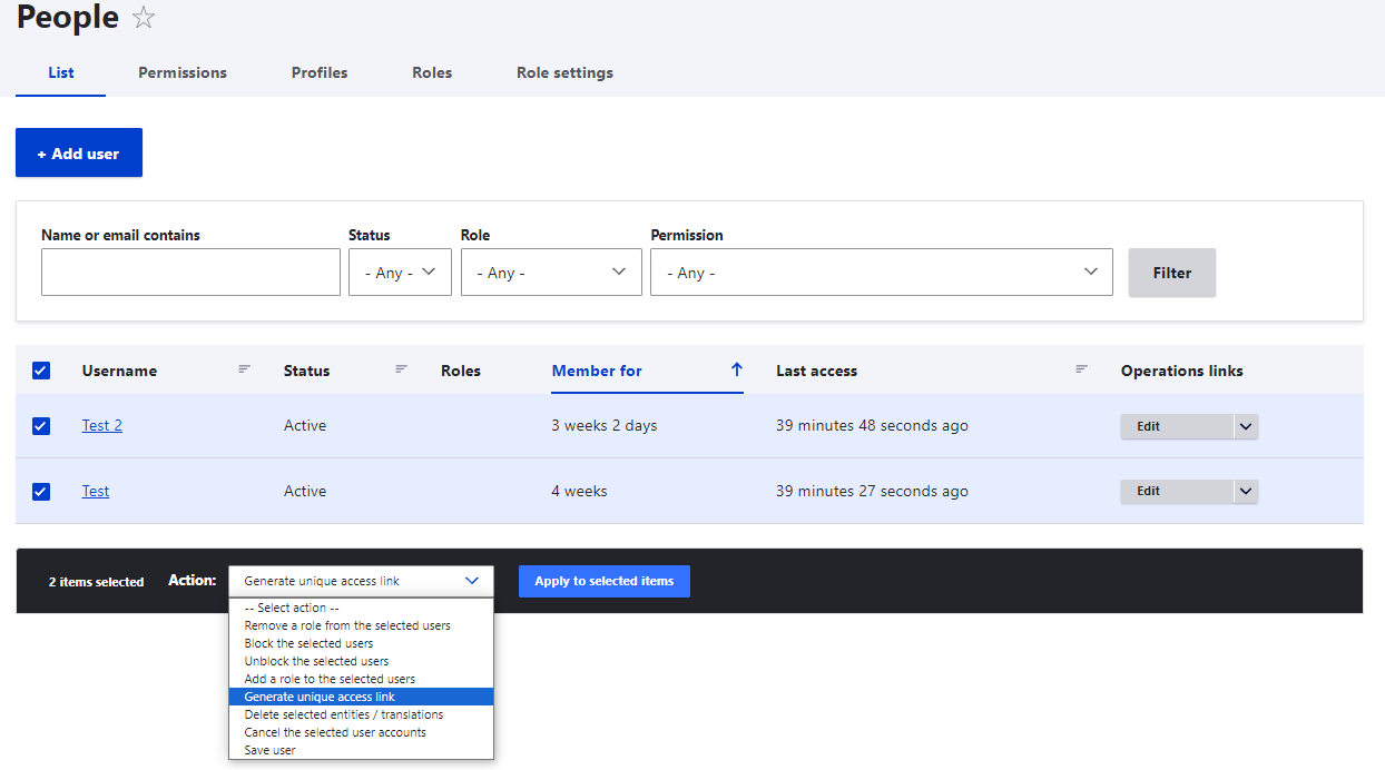 User One Time Login | Drupal.org
