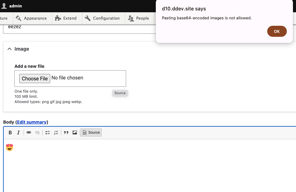 CKEditor Block Image Base64 Paste | Drupal.org