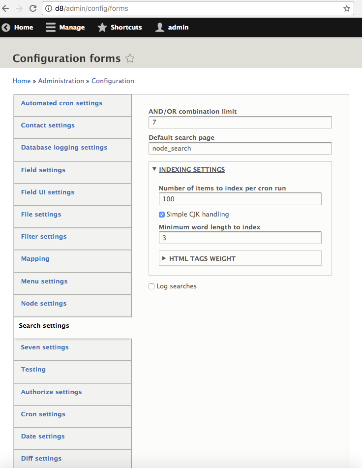 Configuration Form 0173