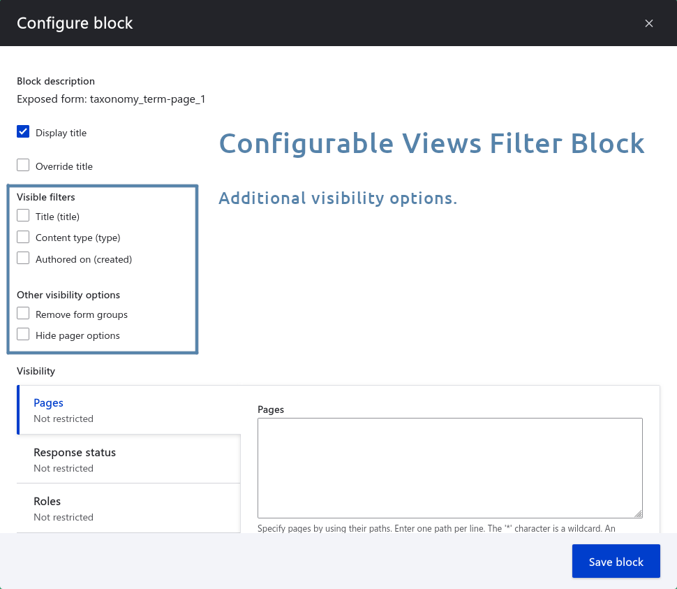 Configurable Views Filter Block | Drupal.org