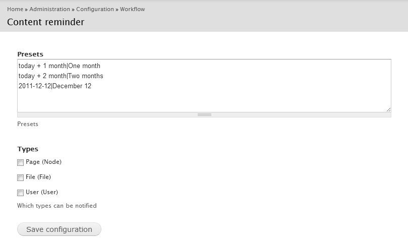 Content reminder | Drupal.org
