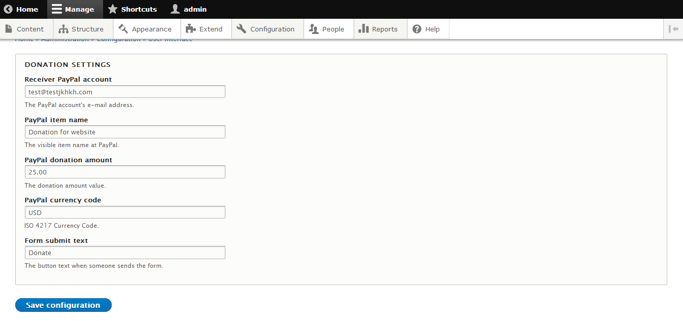Donation Button Block | Drupal.org