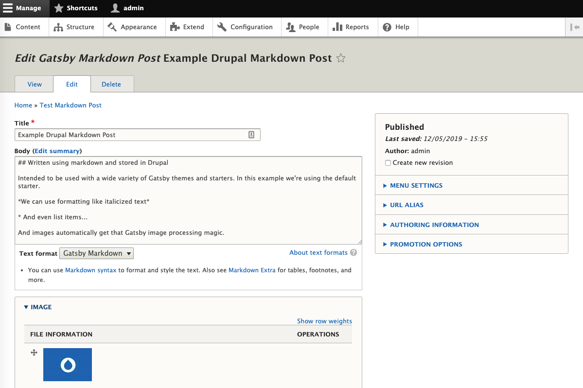Gatsby Markdown Post