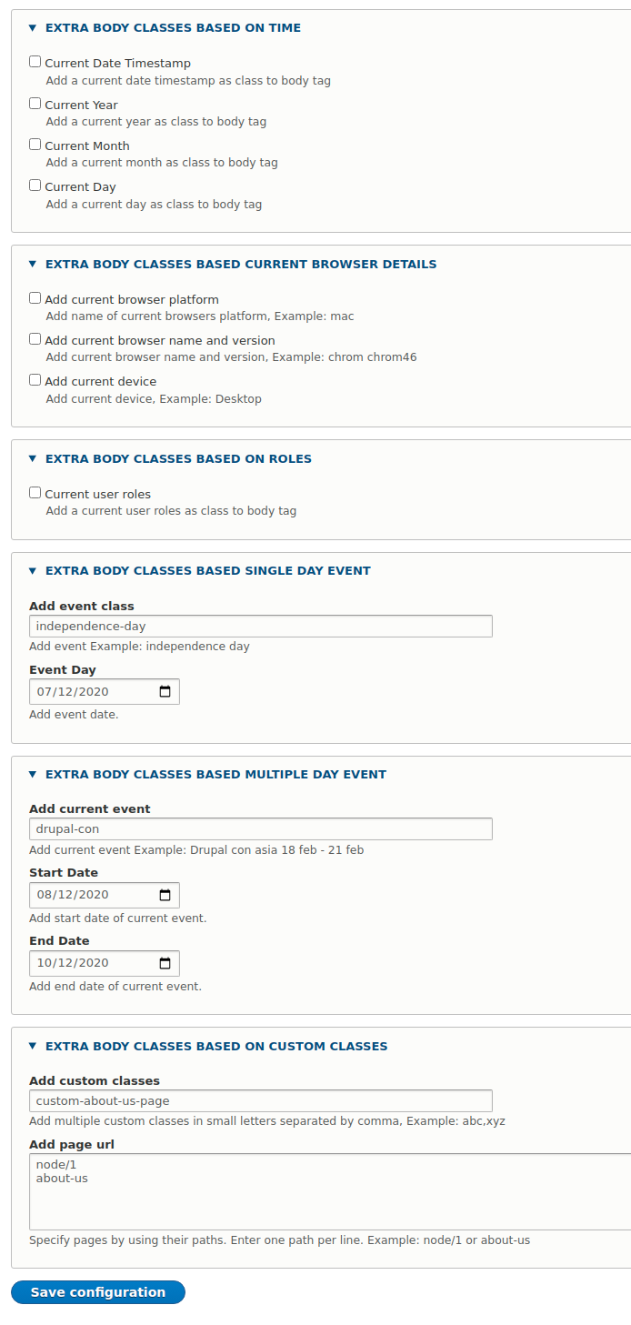 Extra body classes | Drupal.org