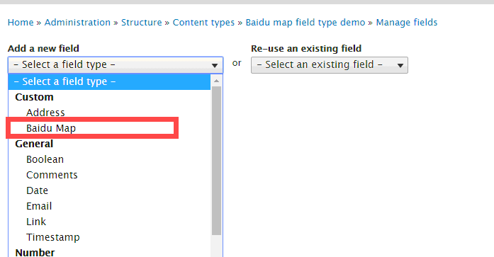 Baidu Map Field Type - 8.x | Drupal.org