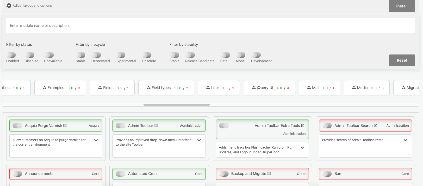 Module Matrix | Drupal.org
