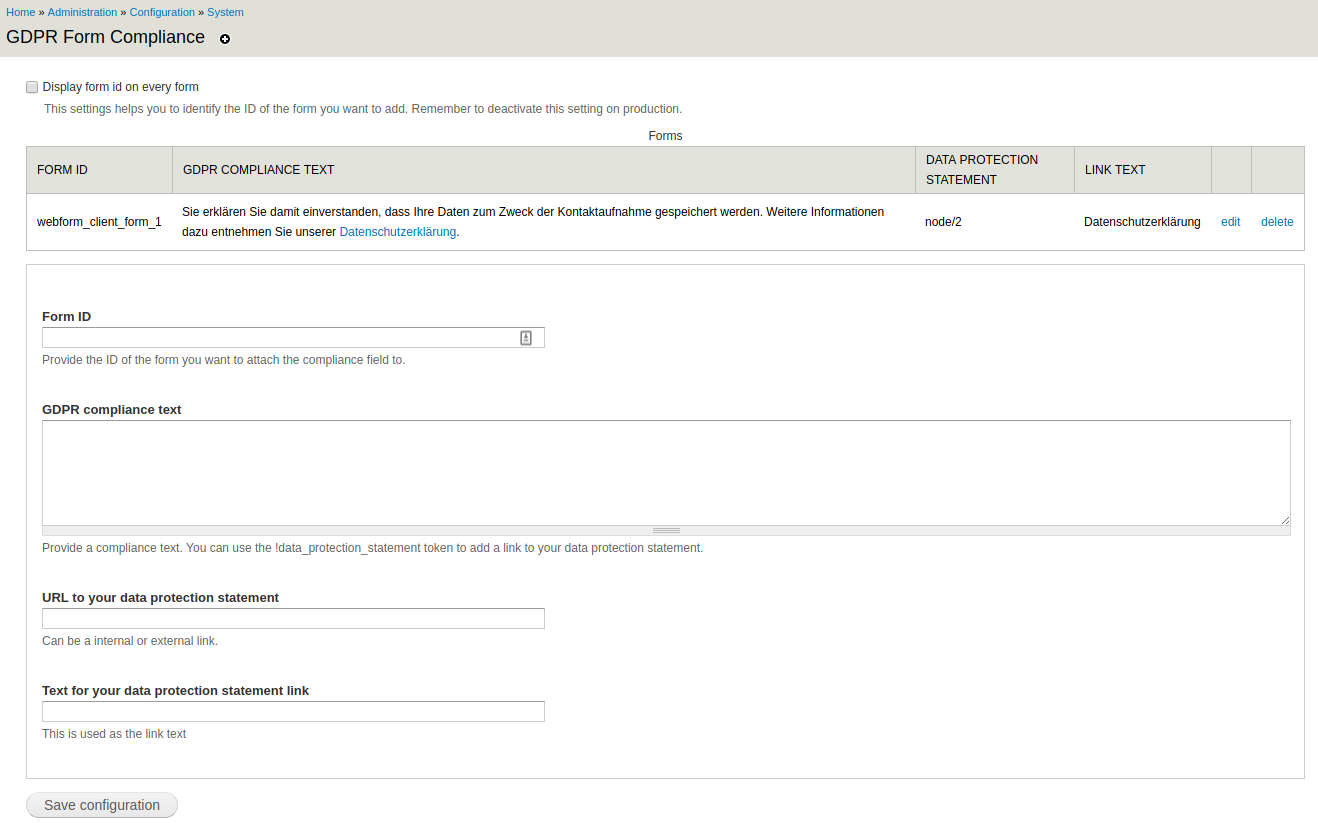 GDPR Form Compliance | Drupal.org GDPR Form Compliance | Drupal.org
