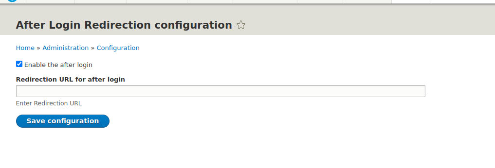 After Login Redirection
