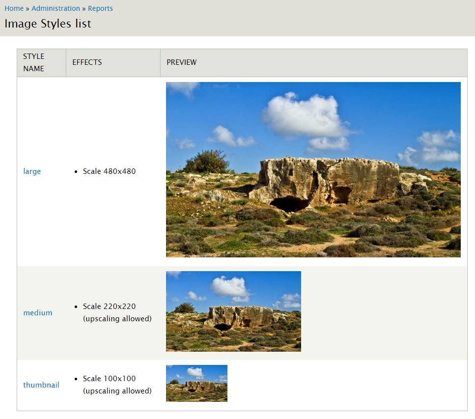 Image Styles Info | Drupal.org