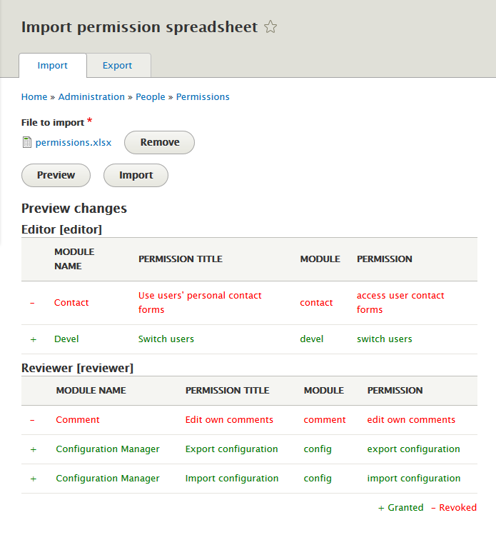 Permission Spreadsheet | Drupal.org
