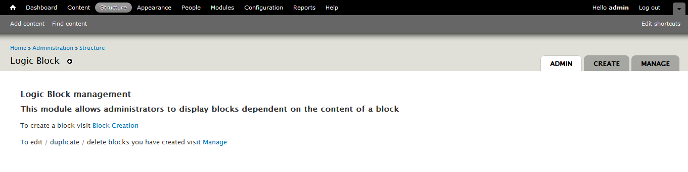 Logic Block | Drupal.org