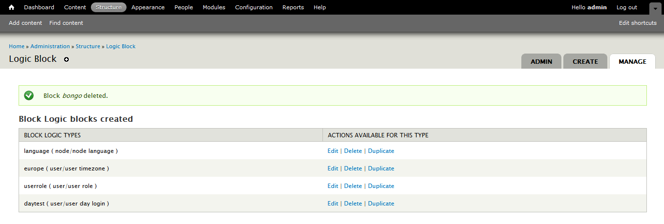 Logic Block | Drupal.org