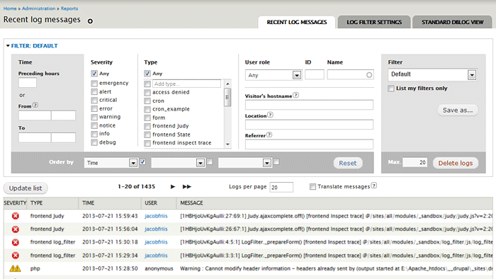 Log Filter | Drupal.org Log Filter | Drupal.org