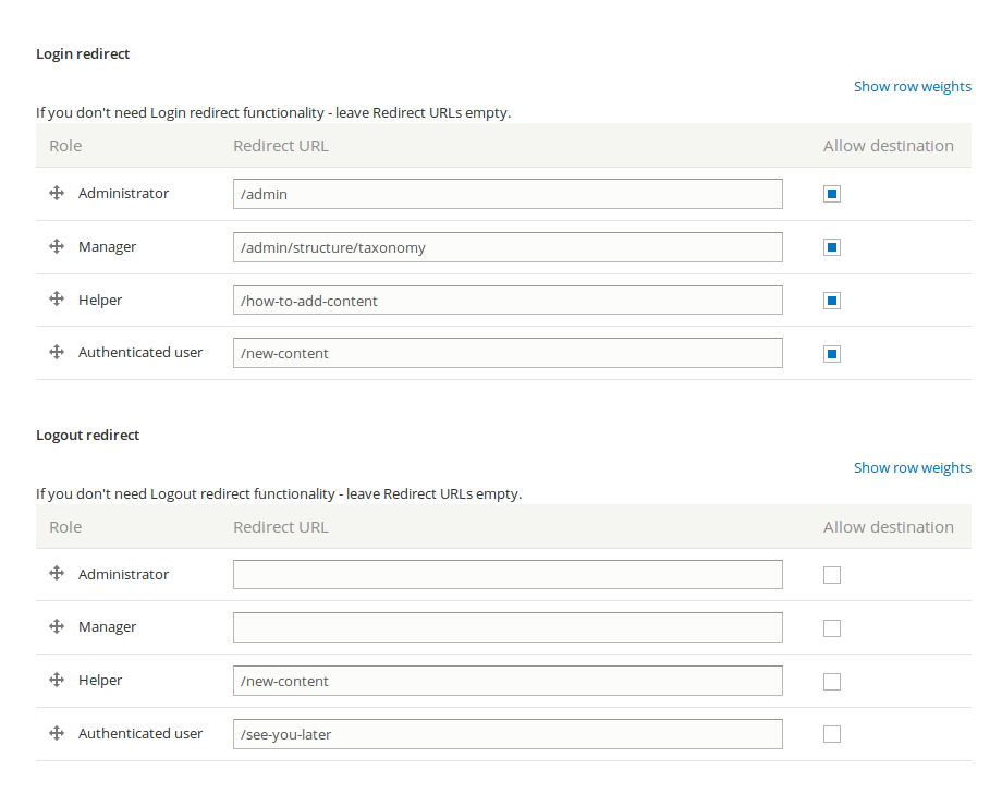 Login And Logout Redirect Per Role | Drupal.org Login And Logout Redirect Per Role | Drupal.org