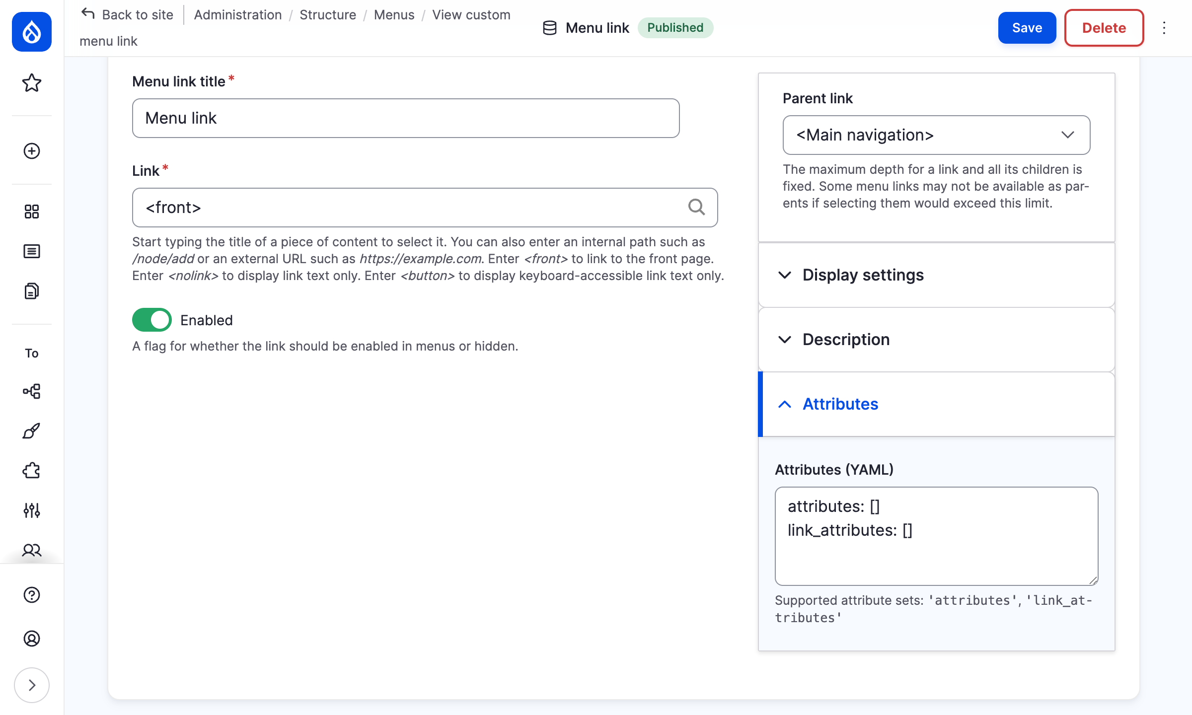 Entity Attributes | Drupal.org