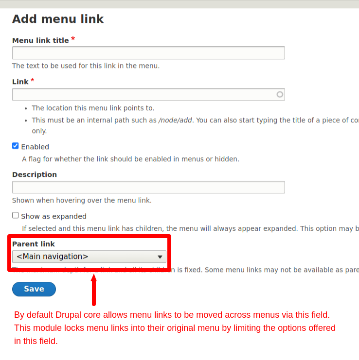 Menu Lock | Drupal.org