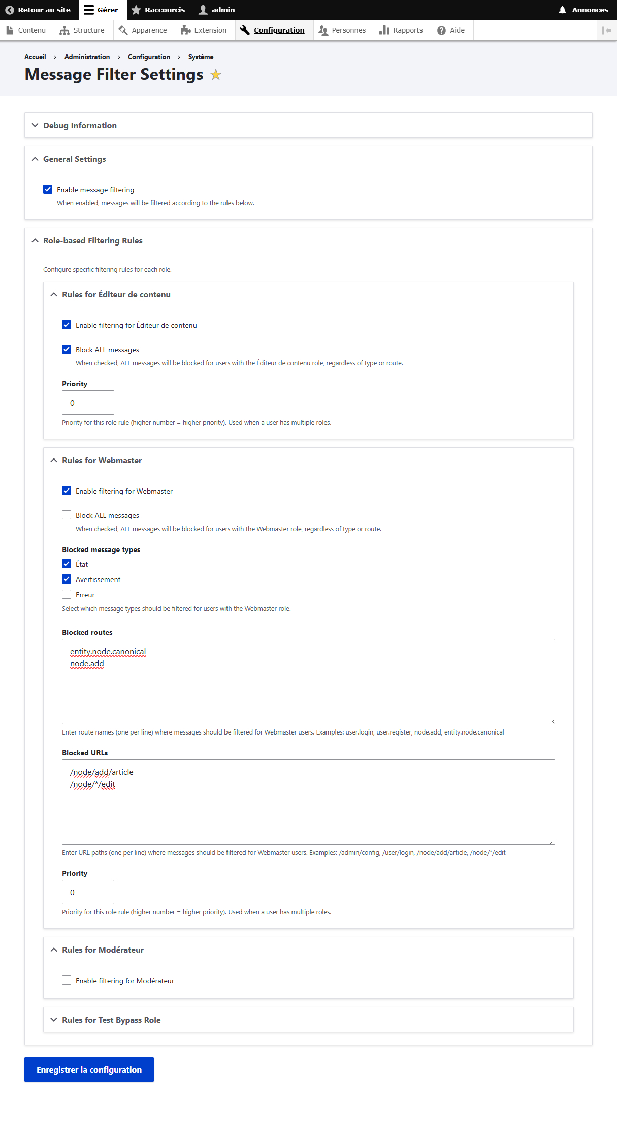 Message Filter | Drupal.org