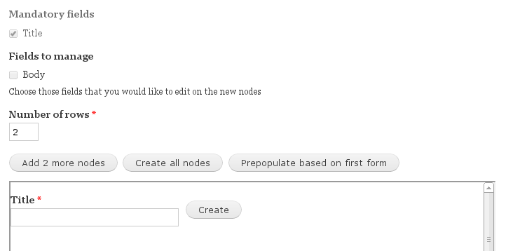 Multi Node Add | Drupal.org