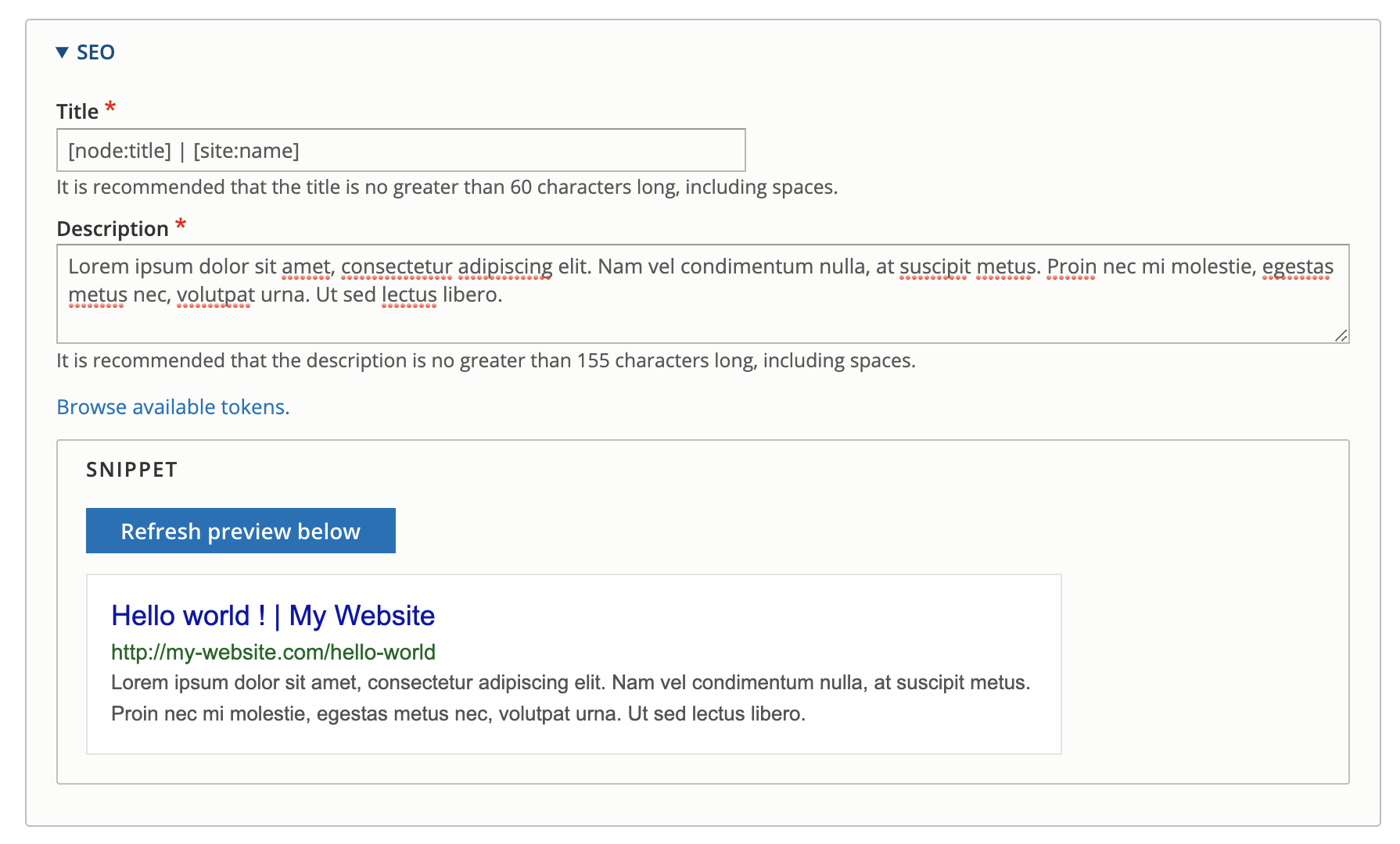 Simple SEO Preview Drupal simple-seo-preview-drupal