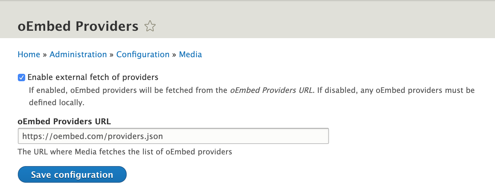oEmbed Providers | Drupal.org