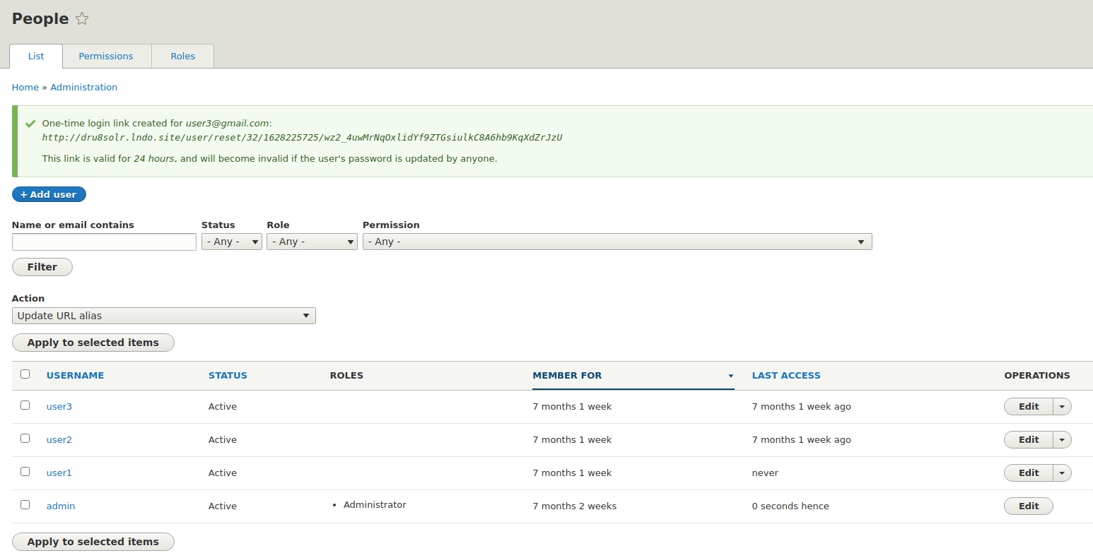 One Time Login Link Admin | Drupal.org