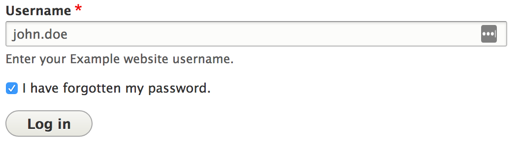 Pass reset checkbox | Drupal.org