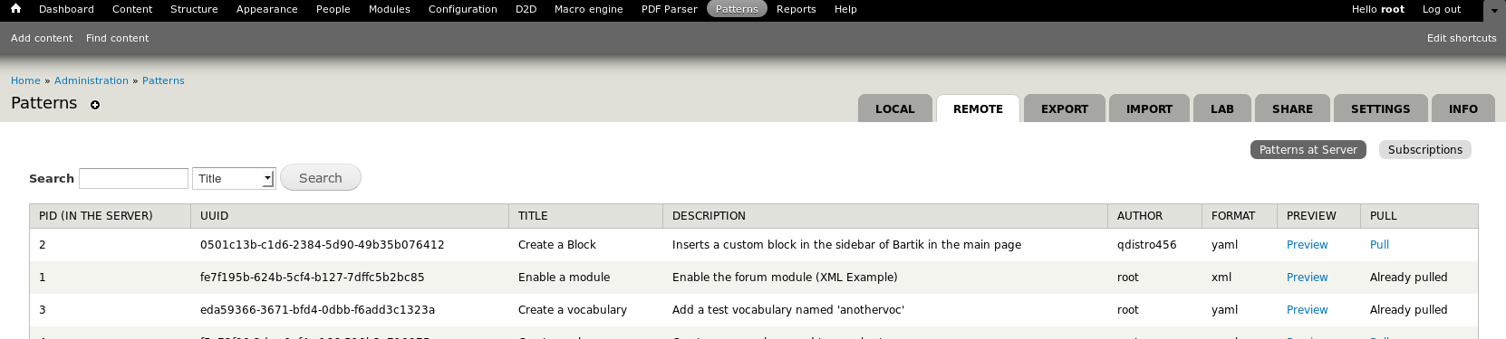 Patterns Client | Drupal.org