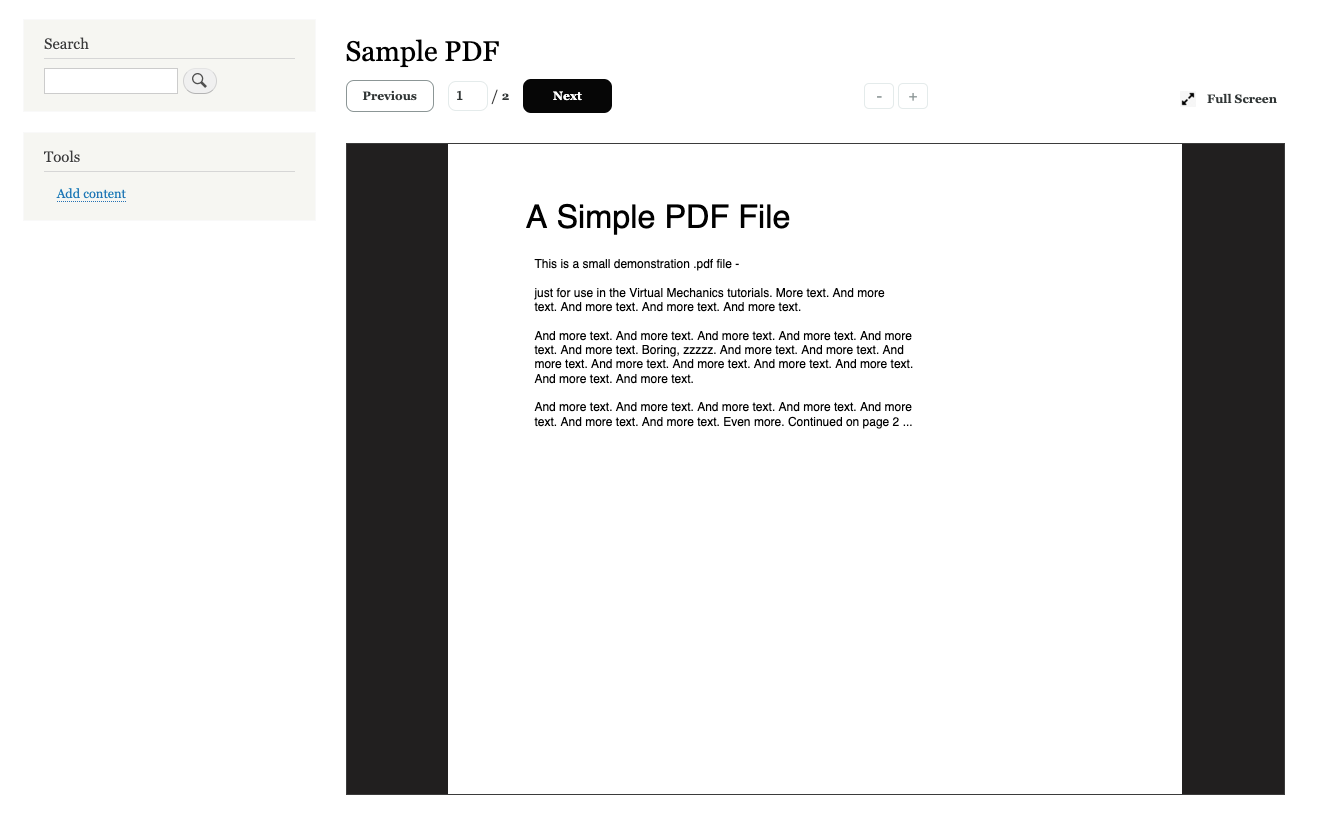 PDF To Canvas File Field Formatter Drupal