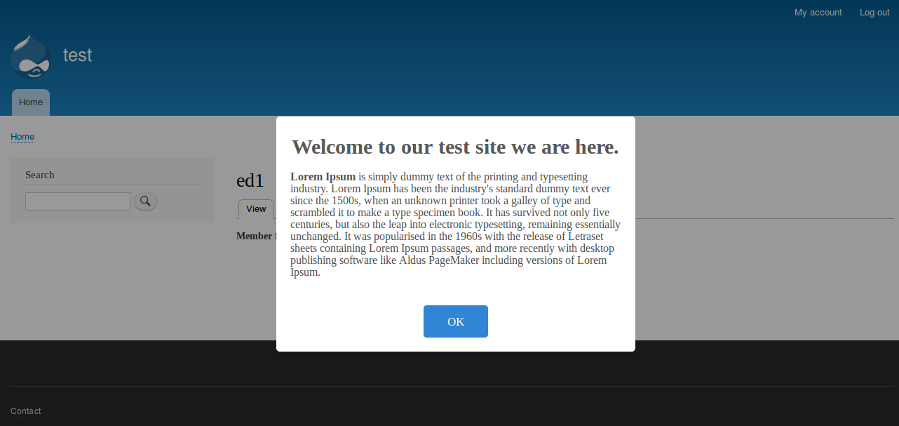 Popup After Login | Drupal.org Popup After Login | Drupal.org