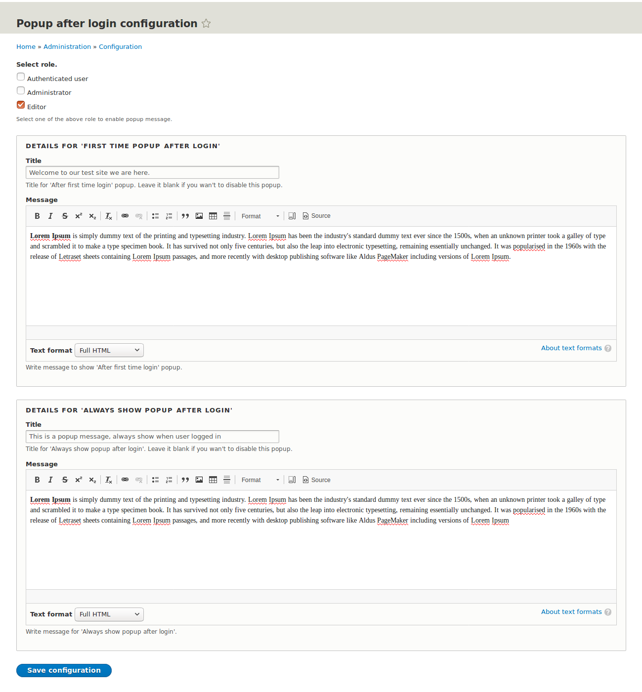 Popup After Login | Drupal.org Popup After Login | Drupal.org